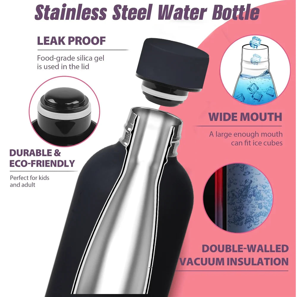 Insulated Water Bottle Coffee Cup Thermal Flask Stainless Steel Small