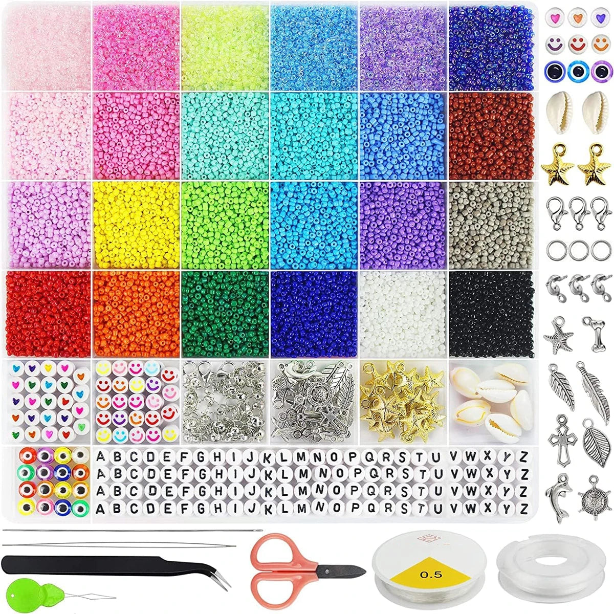 17000pcs 3mm Glass Seed Bead Manufacturing Kit, Small Bead Friendly Br