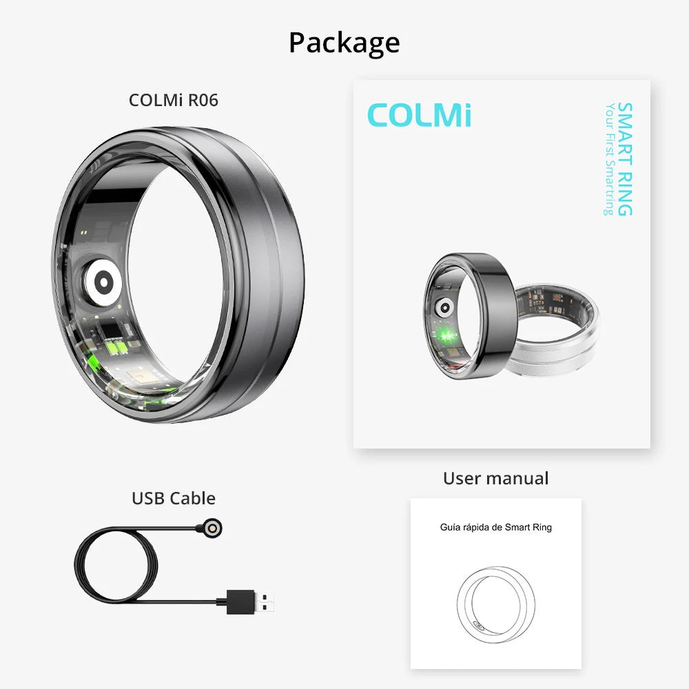 [2024] COLMI R06 Smart Ring Men Women, Heart Rate and Blood Oxygen Mon