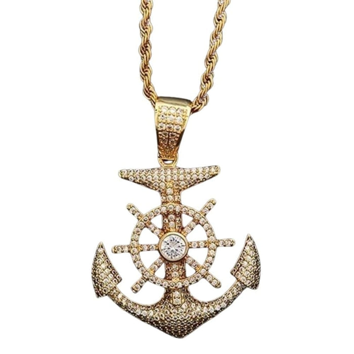 Madeinsea© - Diamond Anchor Necklace