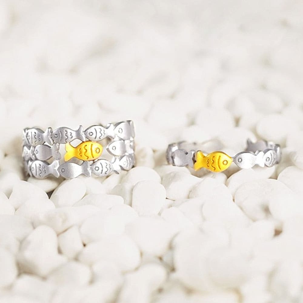 Madeinsea© - Gold Silver Fish Ring