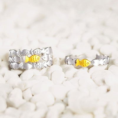 Madeinsea© - Gold Silver Fish Ring
