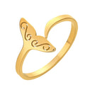 Madeinsea© - Gold Whale Tail Ring