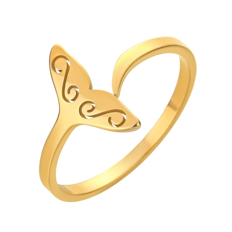 Madeinsea© - Gold Whale Tail Ring